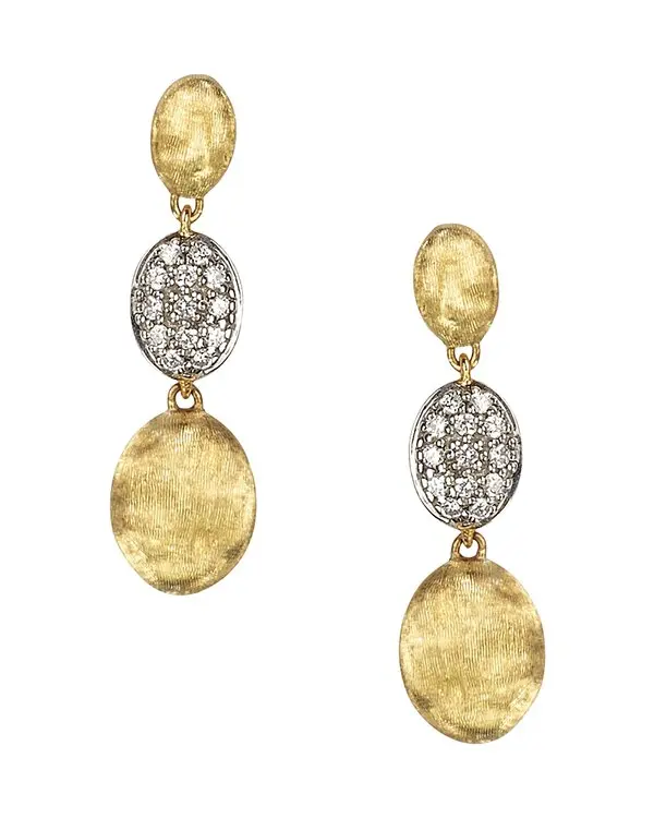Marco Bicego Diamond Siviglia Drop Earrings - White/gold