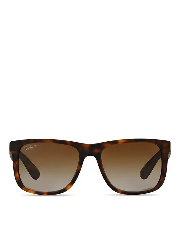 Ray-ban Justin Polarized Square Sunglasses, 55mm - Matte Havana Brown