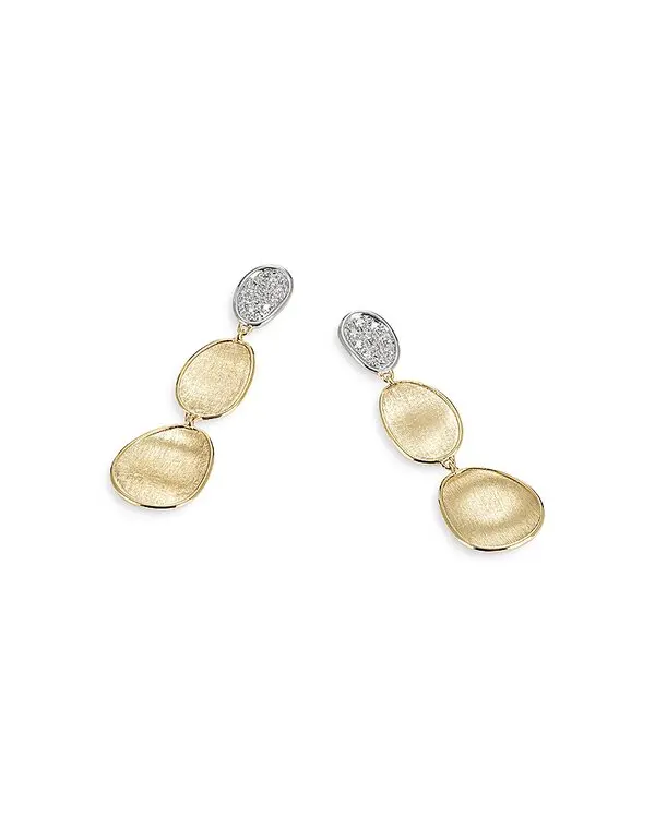 Marco Bicego 18k Gold Lunaria Diamond Drop Earrings - Multi