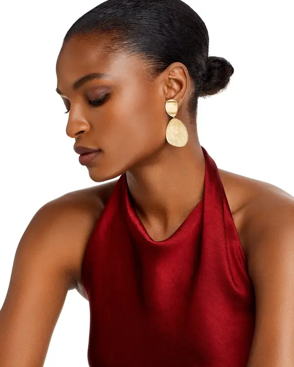 Marco Bicego 18k Yellow Lunaria Drop Earrings - Gold
