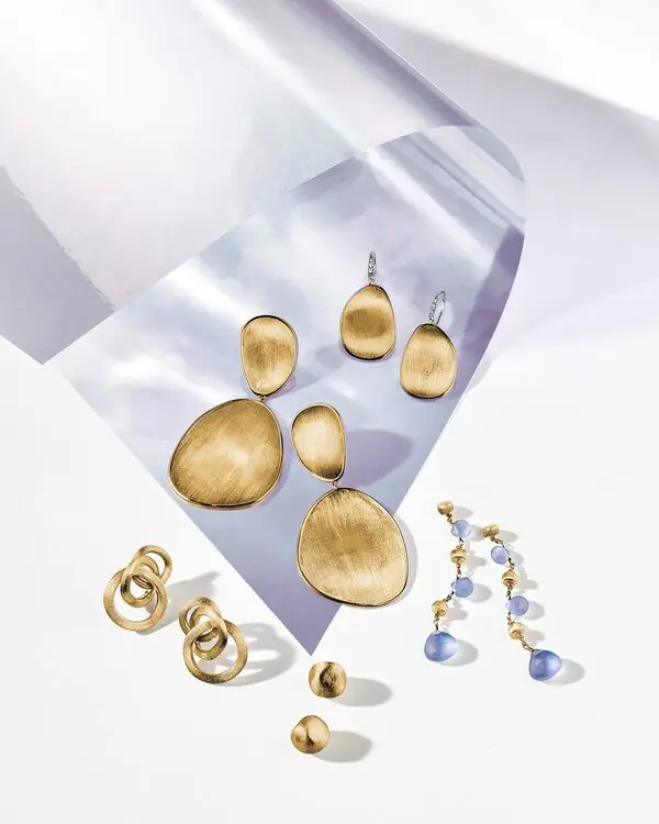 Marco Bicego 18k Yellow Lunaria Drop Earrings - Gold