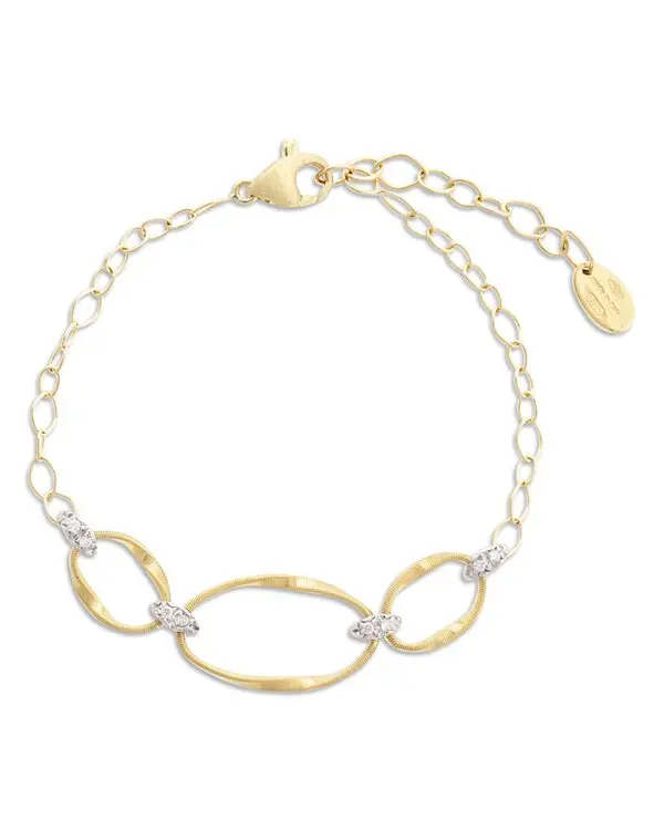 Marco Bicego 18k Yellow Gold Onde Diamond Bracelet - Yellow/white Gold