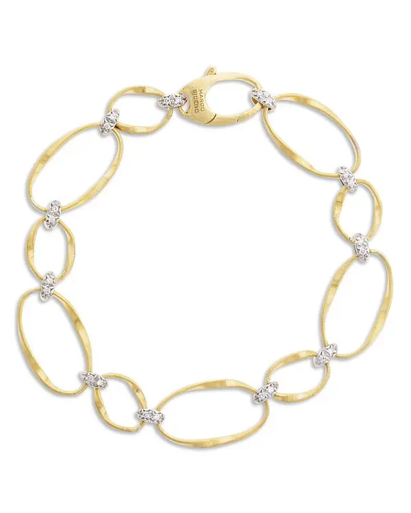 Marco Bicego 18k Yellow Gold Onde Diamond Bracelet - Yellow/white Gold