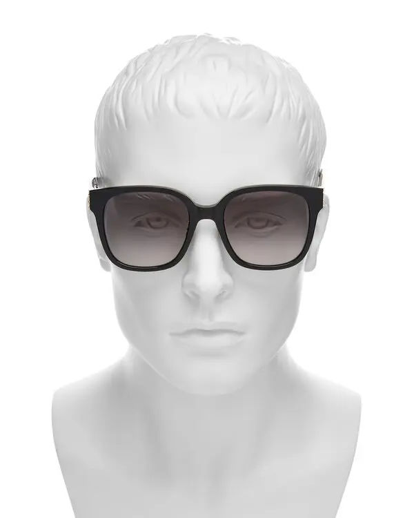 Saint Laurent Square Sunglasses, 55mm - Black/gray Gradient