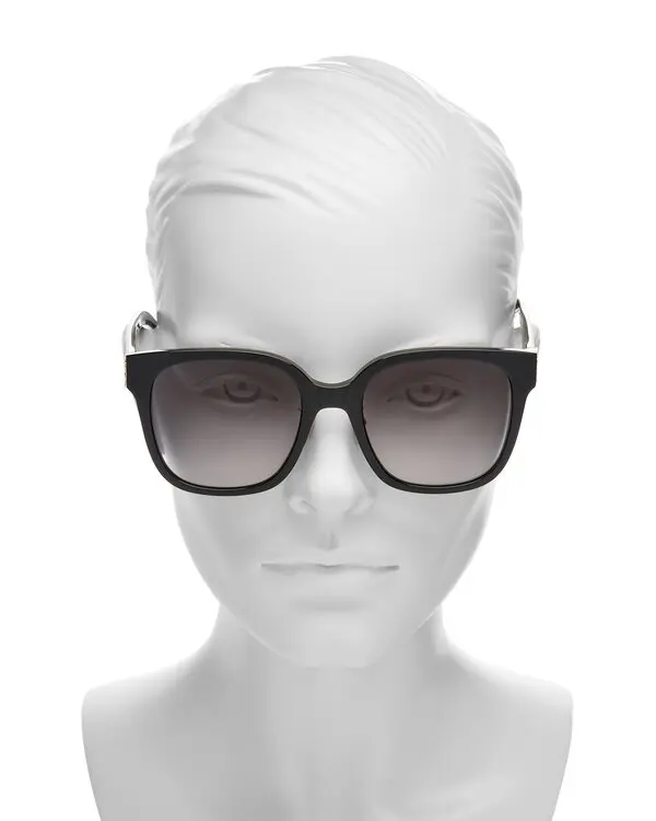 Saint Laurent Square Sunglasses, 55mm - Black/gray Gradient