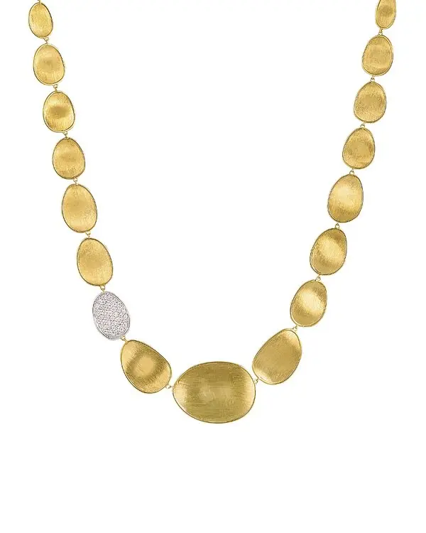Marco Bicego 18k Gold Diamond Lunaria Collar Necklace - White/gold