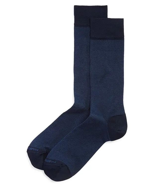 Marcoliani Lisle Birdseye Socks - Navy