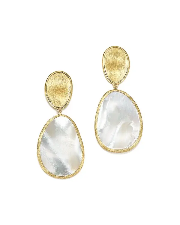 Marco Bicego 18k Yellow Gold Lunaria Mother-of-pearl Drop Earrings - White/gold