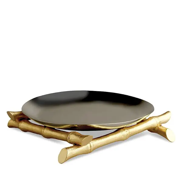 L'Objet Bambou 14 Round Platter - Gold