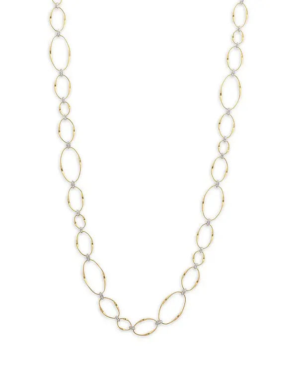 Marco Bicego 18k Yellow & White Gold Onde Diamond Station Necklace - Yellow/white Gold
