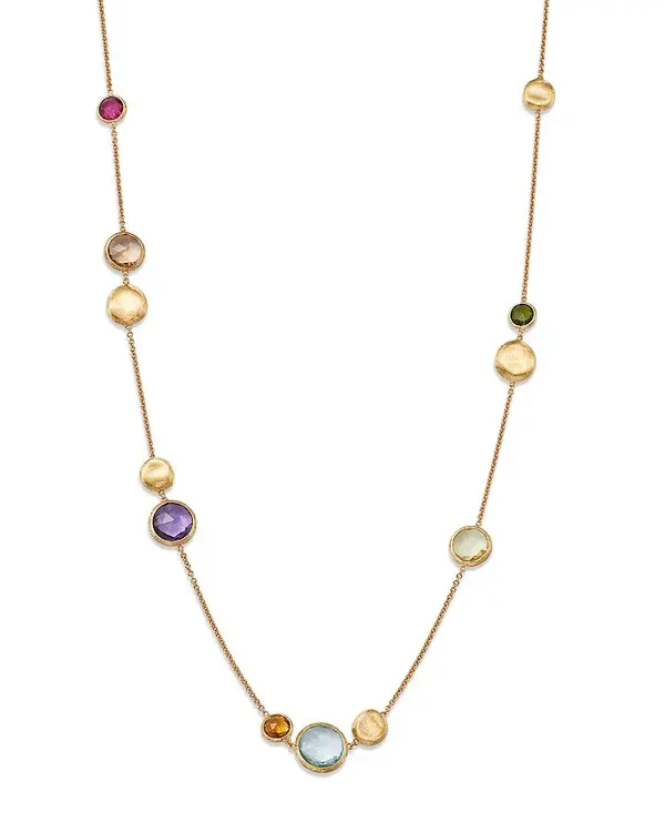 Marco Bicego 18k Gold Jaipur Gemstone Station Necklace - Multi/gold