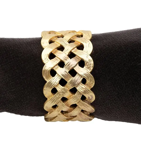 L'Objet Matte Braid Napkin Jewel Rings, Set Of 4 - Gold