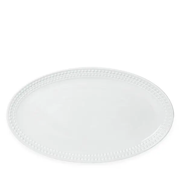 L'Objet Perlee Oval Platter - White