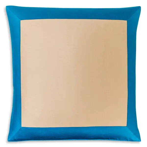 Frette Rectangular Euro Sham - Beige/lagoon