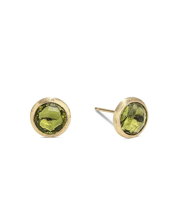 Marco Bicego 18k Yellow Gold Jaipur Color Peridot Stud Earrings - Green/gold