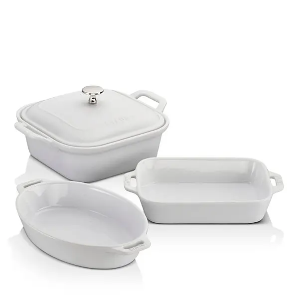 STAUB Ceramics 4-pc Mixed Baking Dish Set - White