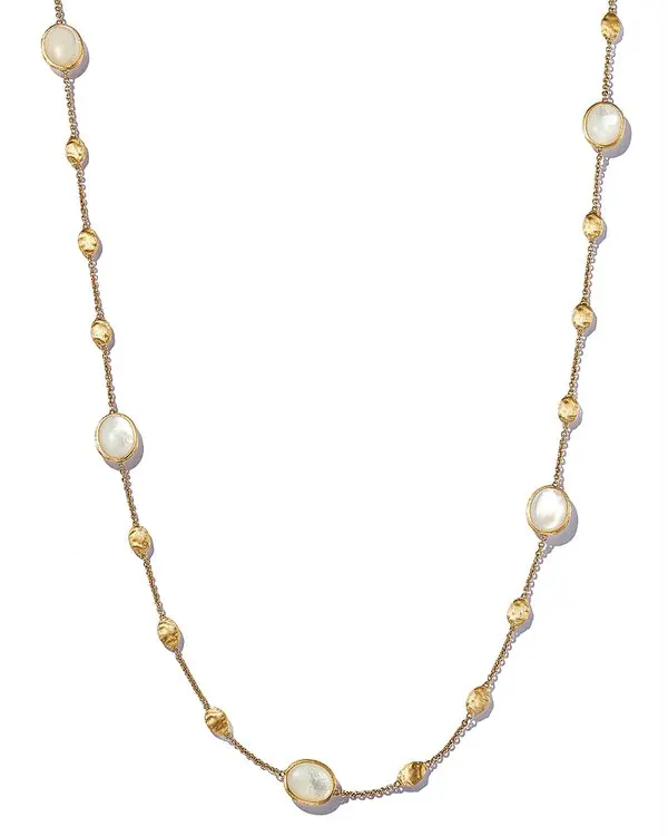 Marco Bicego 18k Yellow Gold Siviglia Mother Of Pearl Long Necklace - White/gold