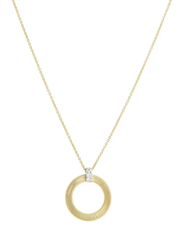 Marco Bicego 18k Gold And Diamond Circle Pendant Necklace - White/gold