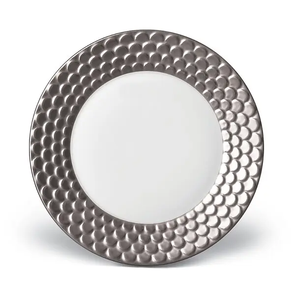 L'Objet Aegean Sculpted Bread & Butter Plate - White/platinum