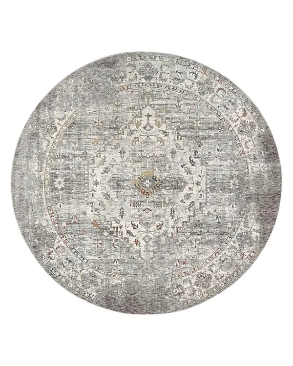 LIVABLISS Presidential Pdt-2311 Round Area Rug, 7'10 X 7'10 - Gray