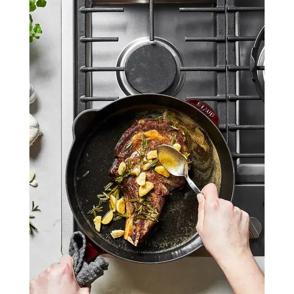 STAUB Cast Iron 11 Traditional Skillet - Grenadine