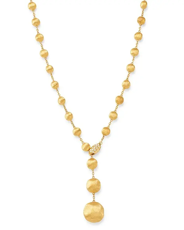 Marco Bicego 18k Yellow Diamond Y Necklace - Gold
