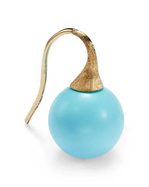 Marco Bicego 18k Yellow Gold Africa Boule Drop Earrings - Turquoise
