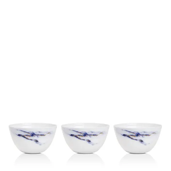 Prouna Marble Nut/olive Bowls, Set Of 3 - Azure