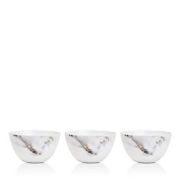 Prouna Marble Nut/olive Bowls, Set Of 3 - Venice Fog