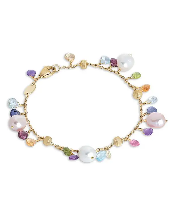 Marco Bicego 18k Yellow Gold Paradise Cultured Pearl Bracelet - Multi/gold
