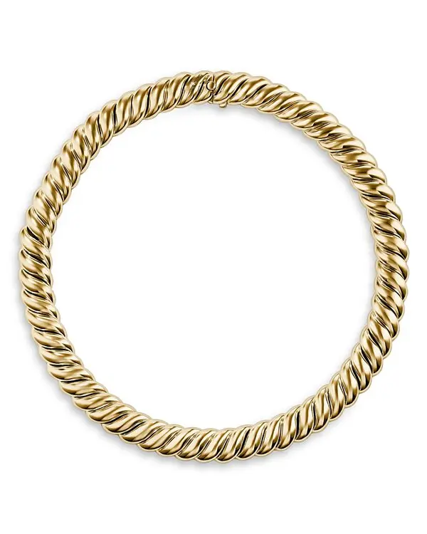 David Yurman 18k Yellow Sculpted Cable Necklace - Gold