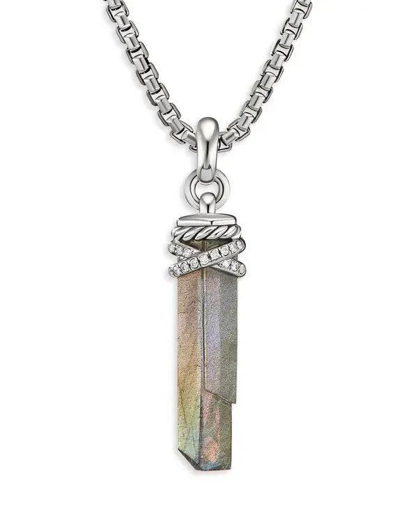 David Yurman Sterling Labradorite And Diamond Amulet