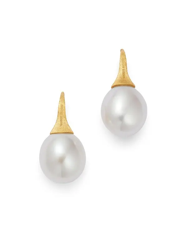 Marco Bicego 18k Yellow Gold Africa Pearl Drop Earrings - White/gold