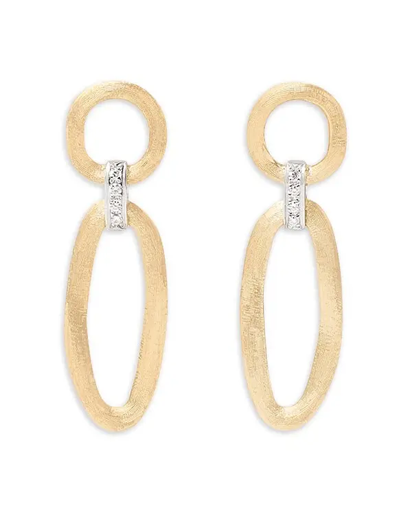 Marco Bicego Jaipur Link Diamond Drop Earrings - Gold