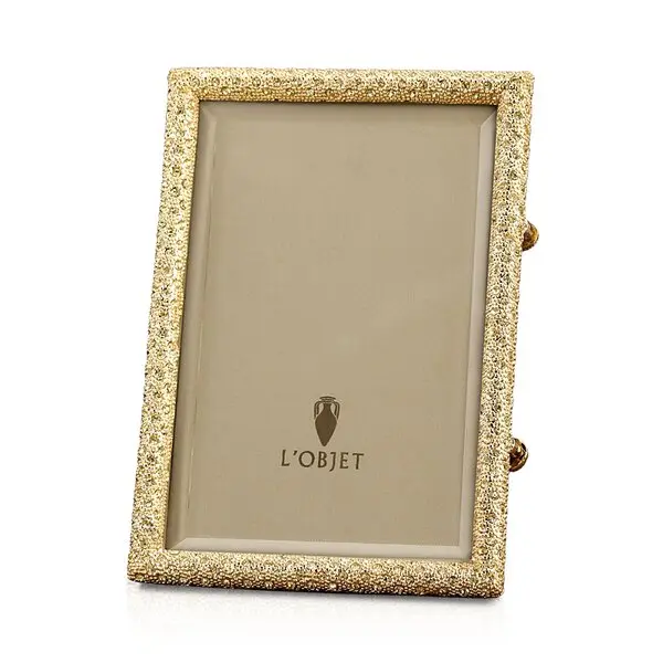 L'Objet Pave Swarovski Crystal Frame - Gold