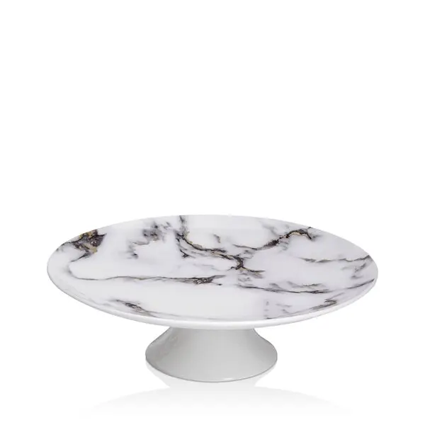 Prouna Venice Fog Pedestal Cake Stand - Marble