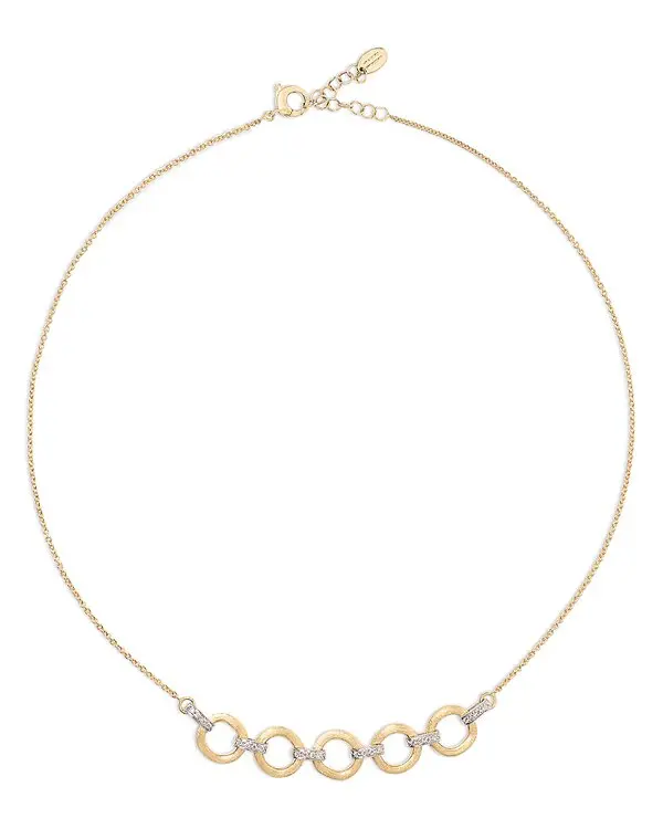 Marco Bicego 18k White And Yellow Diamond Link Collar Necklace - Gold