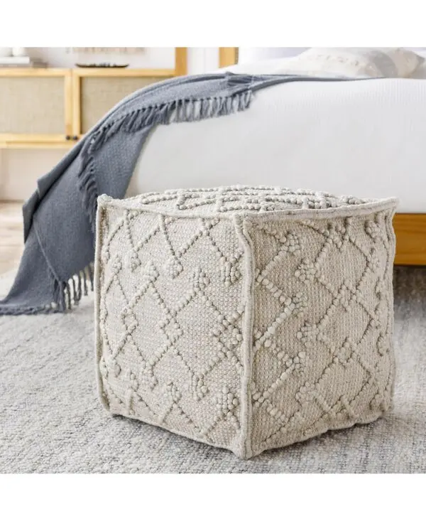 LIVABLISS Hygge Pouf - White
