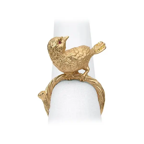 L'Objet Bird Napkin Jewels, Set Of 4 - Gold