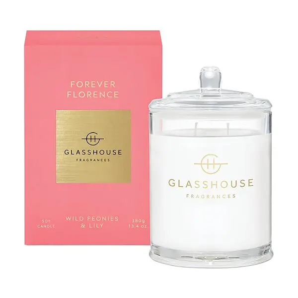 GLASSHOUSE FRAGRANCES Forever Florence 13.4 Oz Triple Scented Candle - Pink