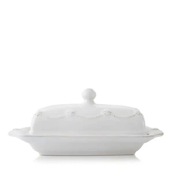 JULISKA Berry & Thread Covered Butter Dish - Whitewash