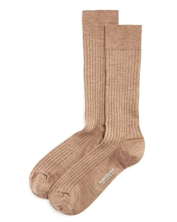 Marcoliani Ribbed Dress Socks - Brown