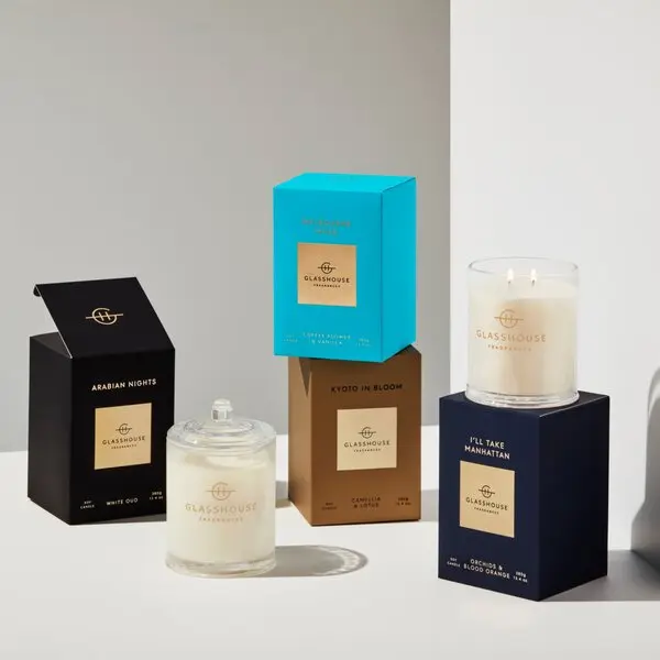 GLASSHOUSE FRAGRANCES I'll Take Manhattan 13.4 Oz Triple Scented Candle
