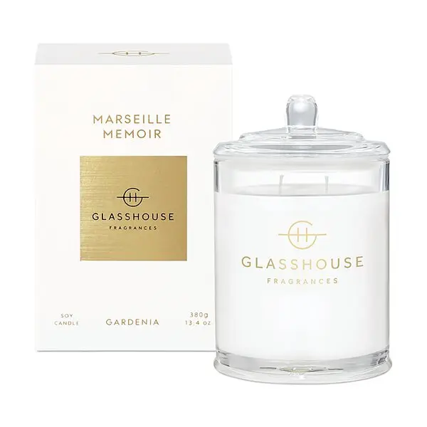GLASSHOUSE FRAGRANCES Marseille Memoir 13.4 Oz Triple Scented Candle - Clear