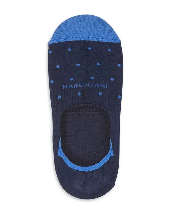 Marcoliani Invitouch Polka Dot No-show Socks - Navy
