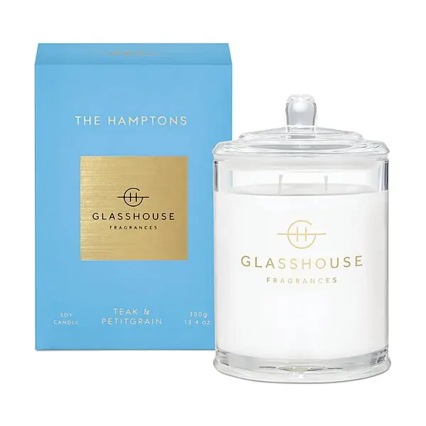 GLASSHOUSE FRAGRANCES The Hamptons Candle 13.4 Oz - Blue
