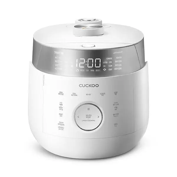 CUCKOO 6 Cup Twin Pressure Induction Rice Cooker & Warmer - White