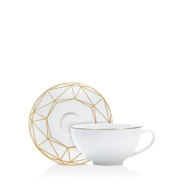 Prouna Gem Cut Teacup & Saucer
