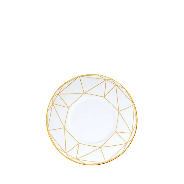 Prouna Gem Cut Bread & Butter Plate - Gold