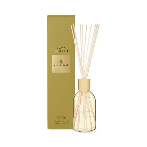 GLASSHOUSE FRAGRANCES Kyoto In Bloom 8.4 Fl. Oz. Fragrance Diffuser - Gold